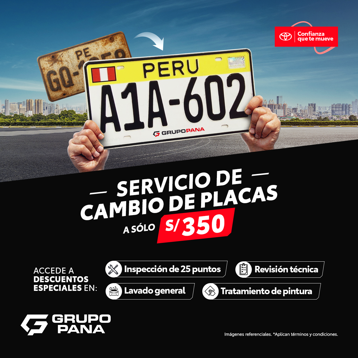 Servicio Toyota - Cambio de Placas - Junio 2025